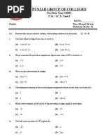 Classical Mechanics MCQs | PDF | Rotation Around A Fixed Axis | Angular Momentum