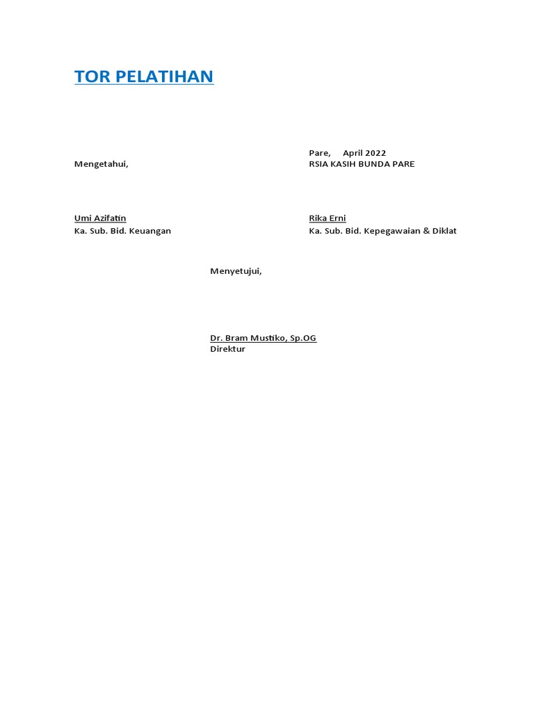 Format Pengesahan Dokumen 2022 | PDF