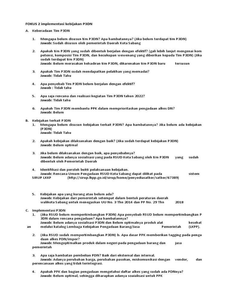 Wawancara P3DN | PDF