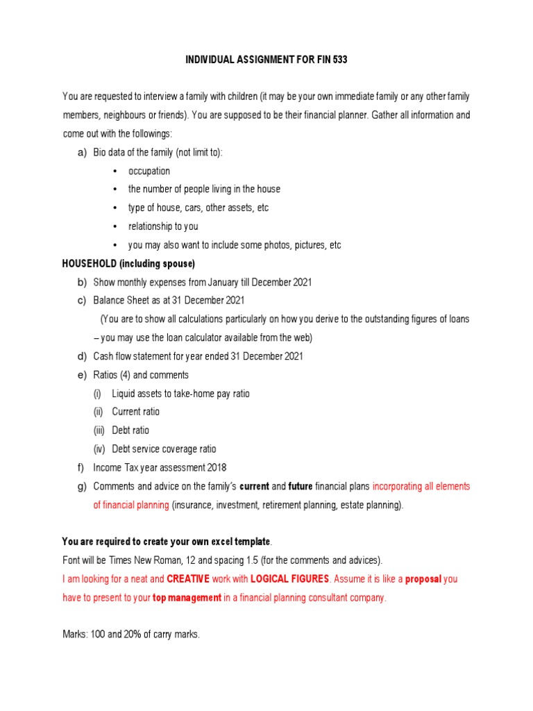 Individual Assignment For Fin 533 | PDF