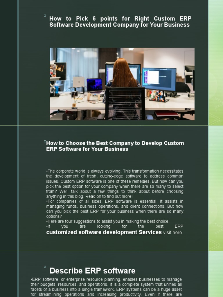 How To Pick 6 Points For ERP Software Development | PDF | Enterprise ...