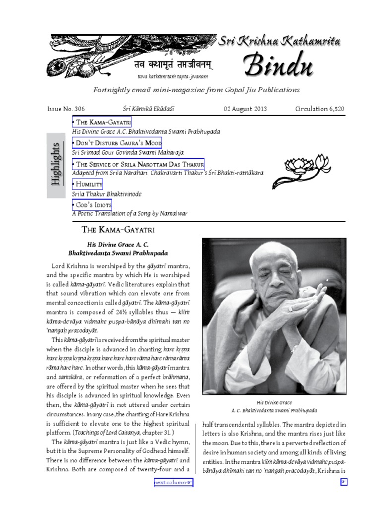 Sri - Krishna - Kathamrita - Bindu 306 | PDF | Hindu Gods | Indian Poetics