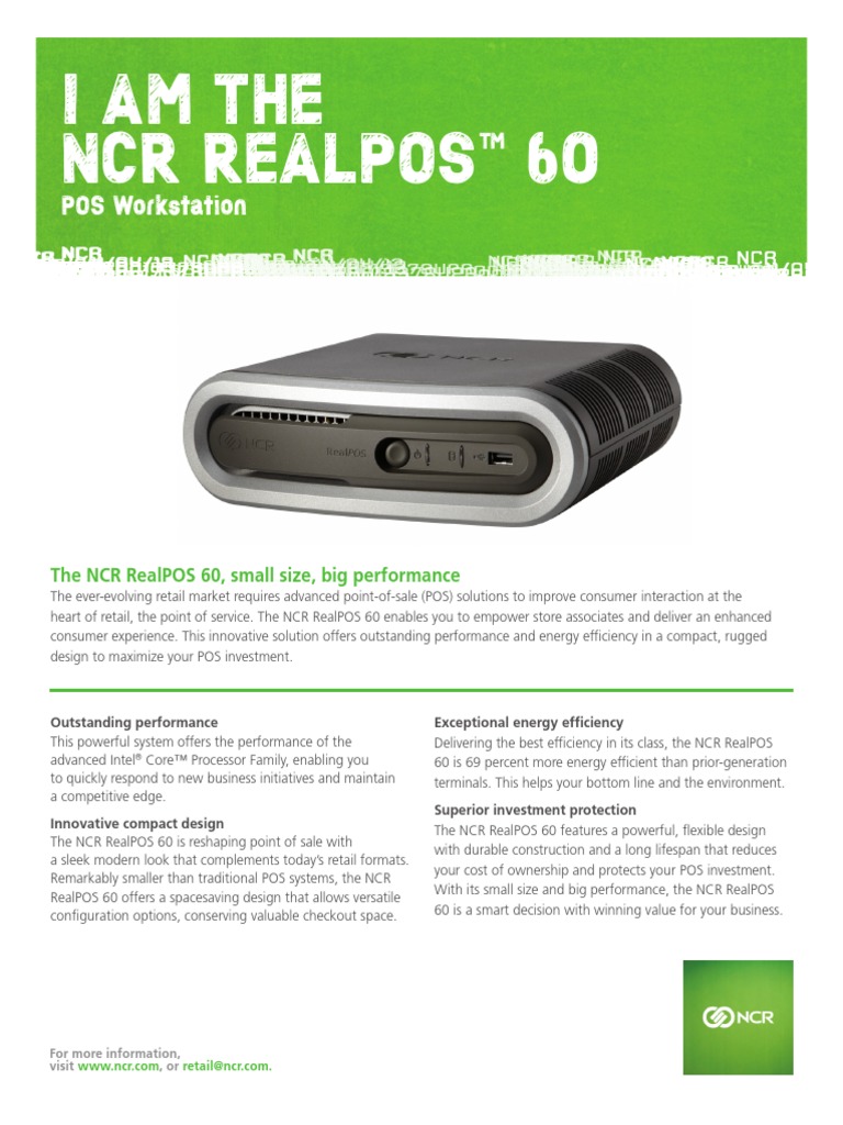 NCR Realpos60 | PDF | Point Of Sale | Retail