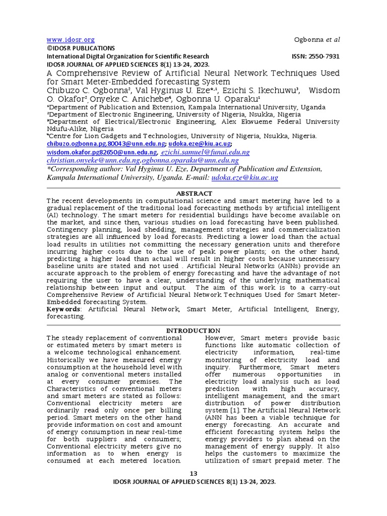 A Comprehensive Review of Artificial Neural Network Techniques Used For ...