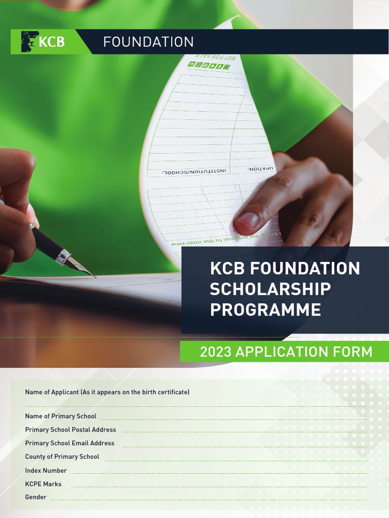 2023 Application Form KCB Foundation | Download Free PDF | Parent ...