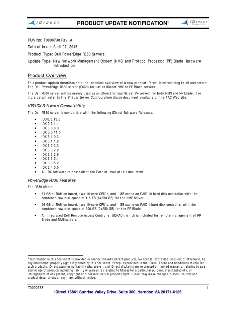 PUN Dell R630 040716 RevA | PDF | Bios | Server (Computing)