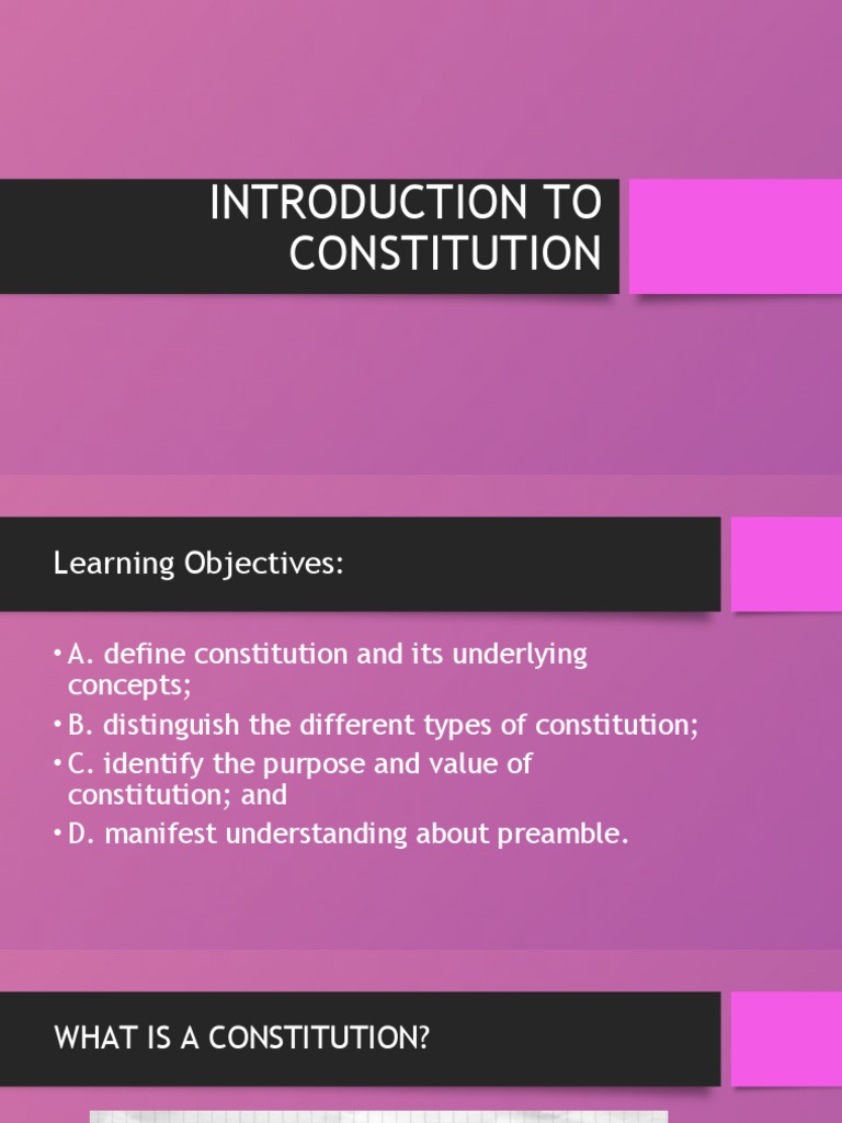 Introduction to the Constitution | PDF | Constitution | Political Science