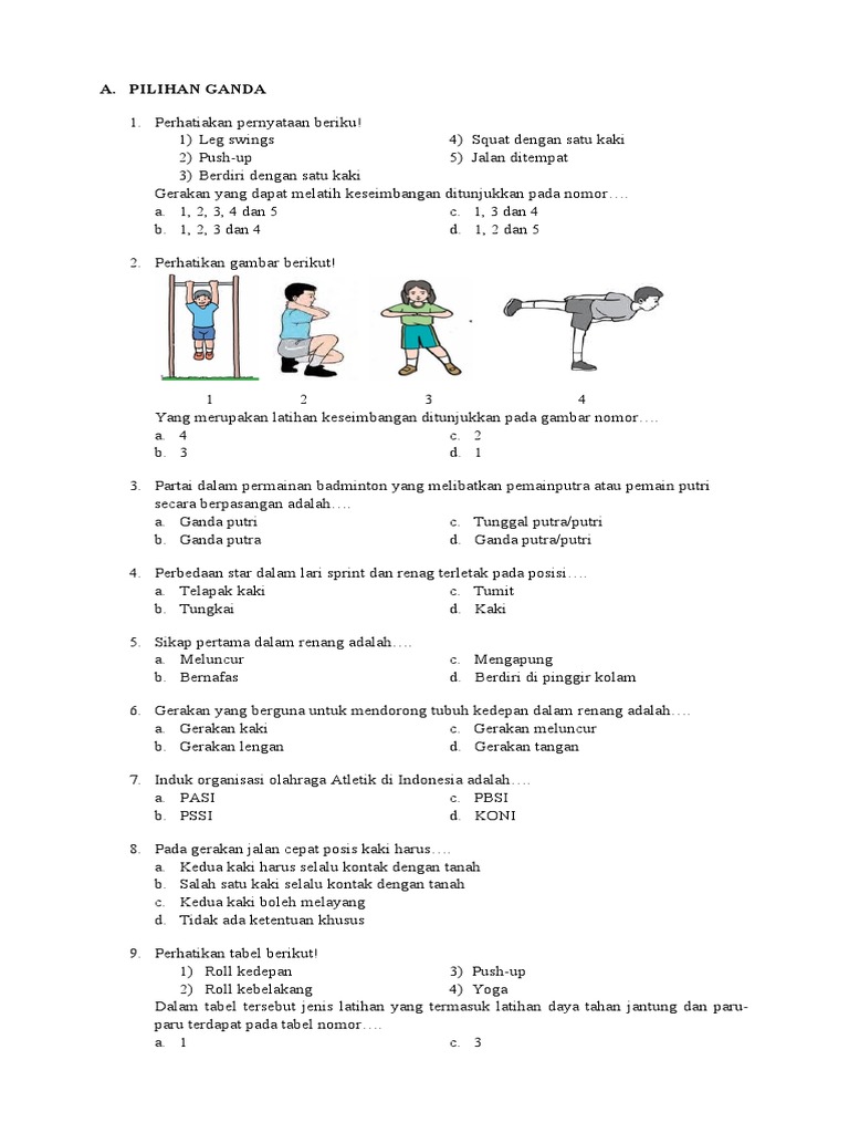 Soal US Penjas | PDF