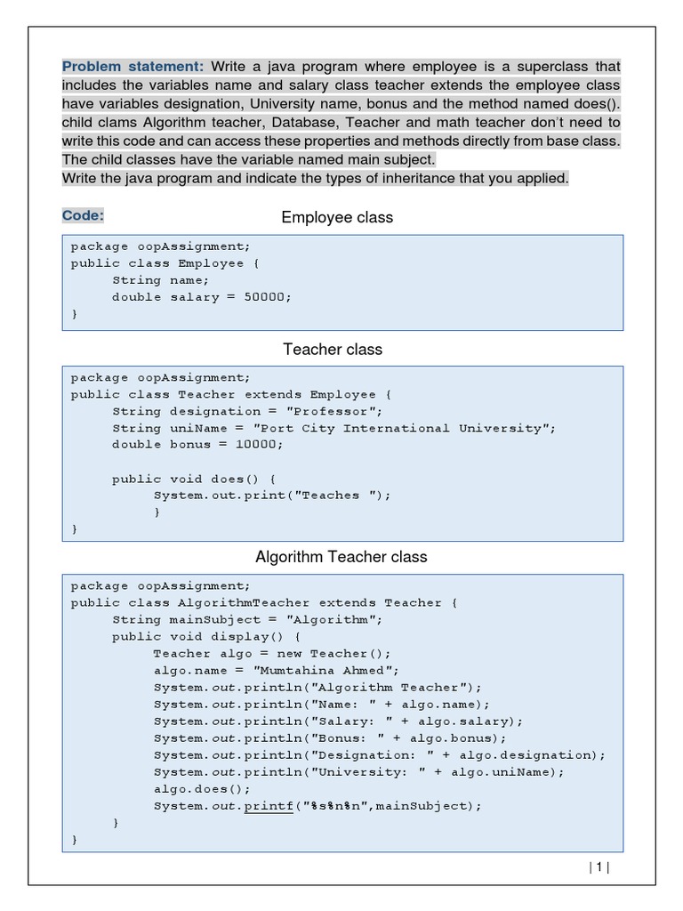 Cse 211 Final Assignment Pdf Inheritance Object Oriented Programming Software Development 7918