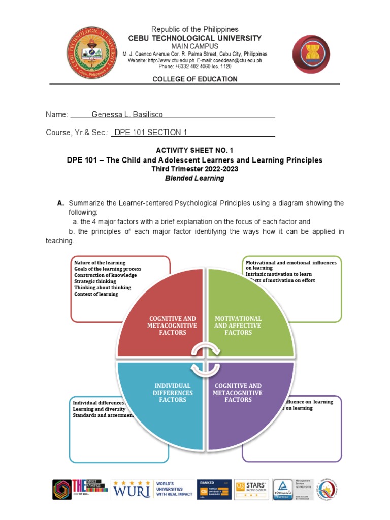 DPE 101: Learner-Centered Principles | PDF
