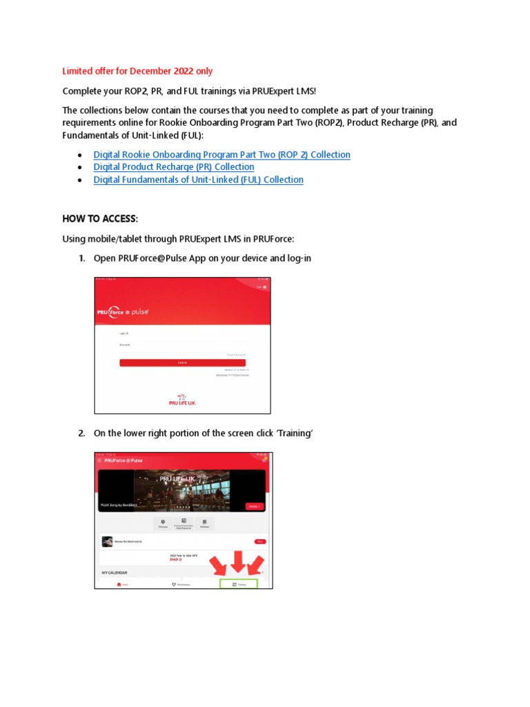 December 2022 Limited Offer to Complete Mandatory ROP2, PR, and FUL Online Trainings through the ...