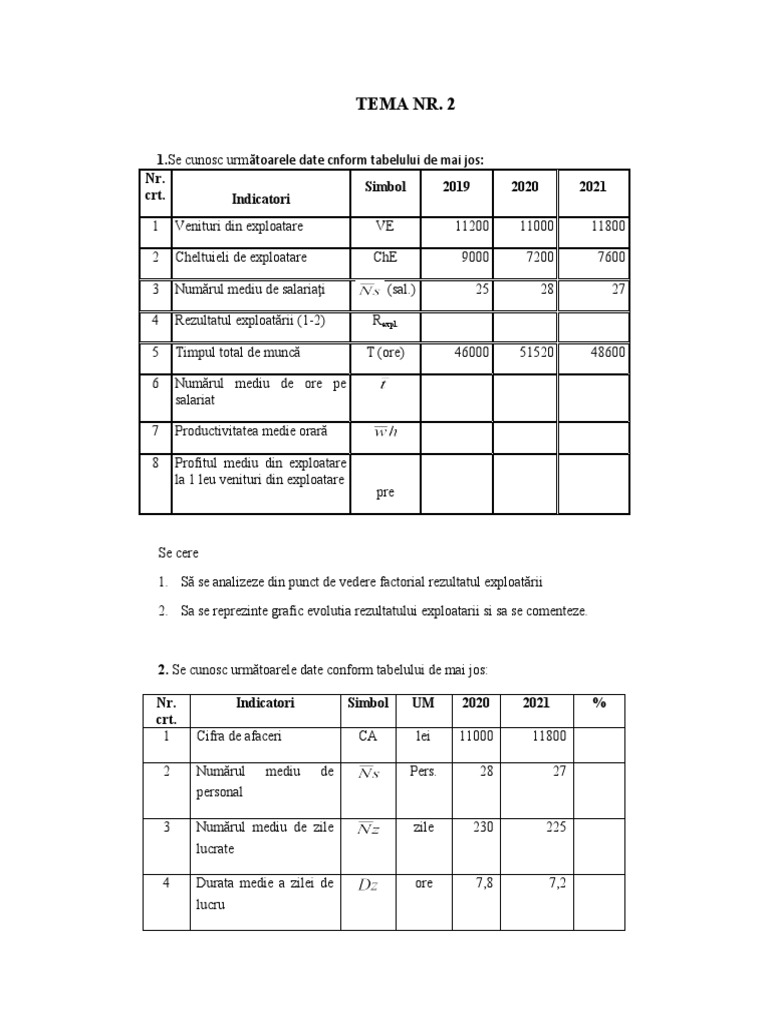 Tema Nr. 2 - 15 | PDF