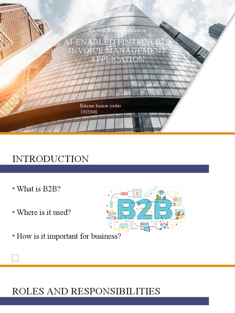 Ai-Enabled Fintech B2B Invoice Management Application: Practical ...