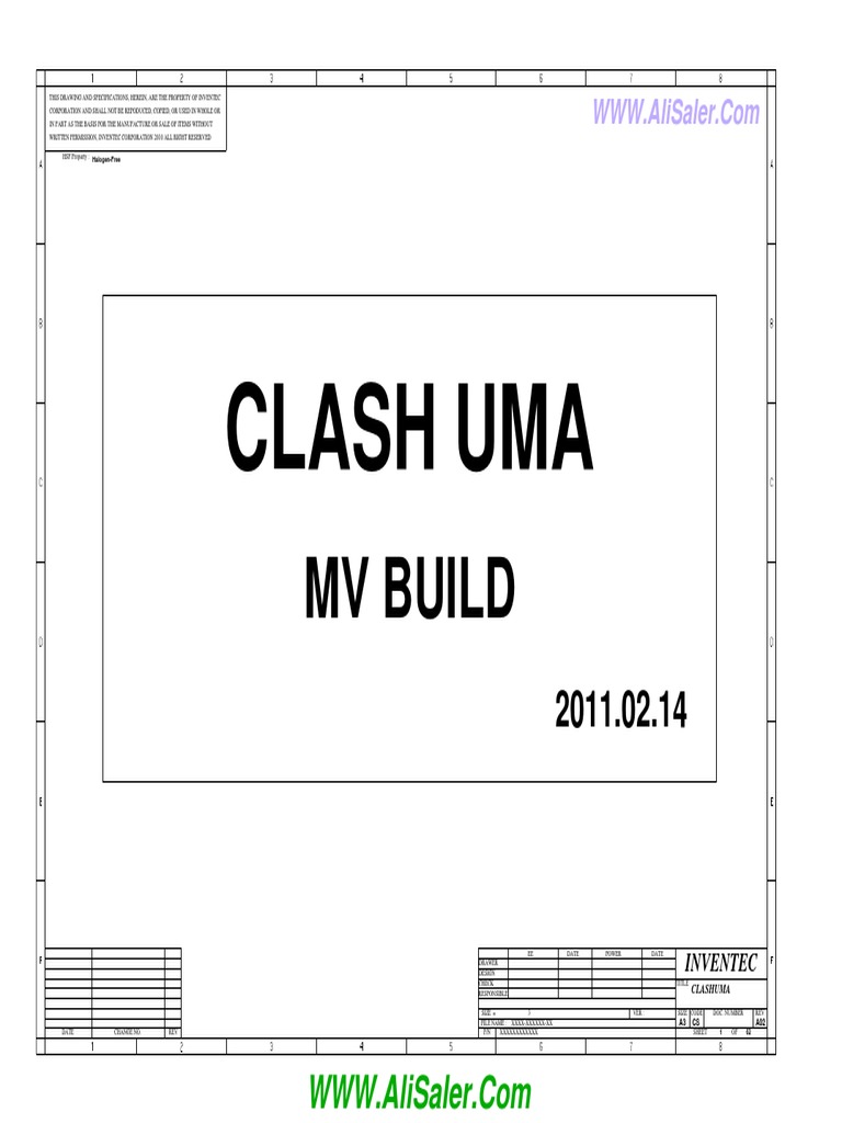 HP Elitebook 8460p 8640P Inventec 6050A2398701 CLASH UMA Rev A02 ...