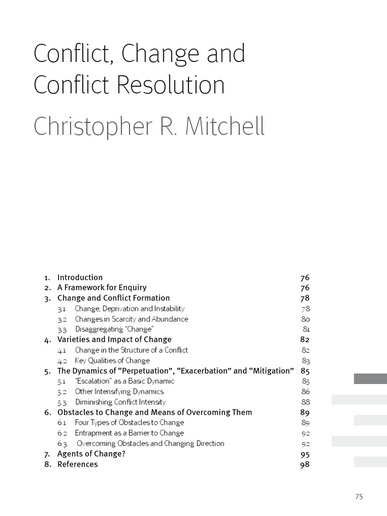 Conflict, Change and Conflict Resolution | Download Free PDF | Violence ...