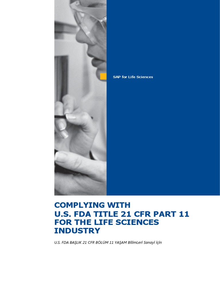 SAP CFR Part11 | PDF | Regulatory Compliance | Food And Drug Administration