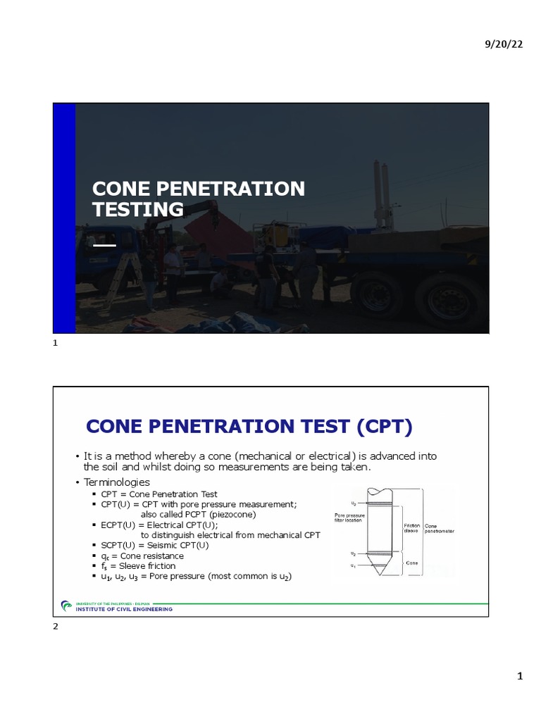 Lecture 04 Cone Penetration Testing | Download Free PDF | Geotechnical ...