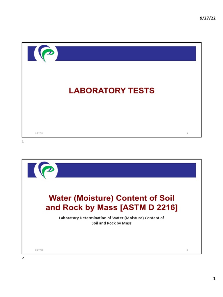 Lecture 05 Laboratory Tests | PDF | Materials | Chemistry