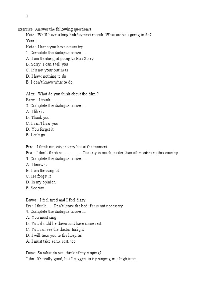 Asking-And-Giving-Opinion Test | PDF Asking-And-Giving-Opinion Test | PDF