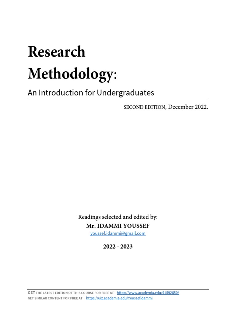 Research Methodology An Introduction For-1 | PDF | Hypothesis ...