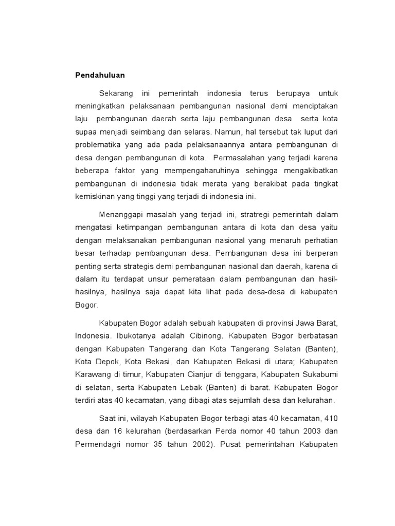 Kebijakan Samisade dan Pembangunan Desa Jasinga | PDF