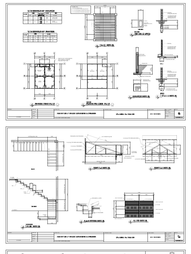 Reinforcement details and schedule for concrete slab and columns | PDF | Building ...