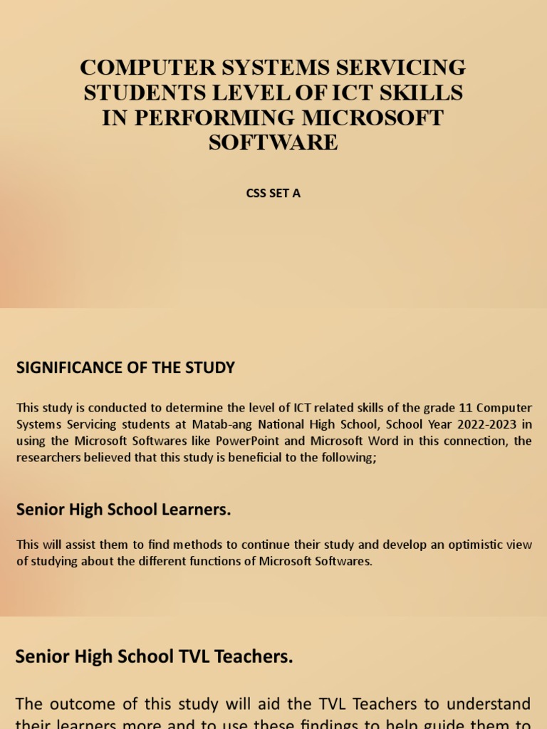 Significance of The Study & Acknowledgement and Dedication | PDF ...