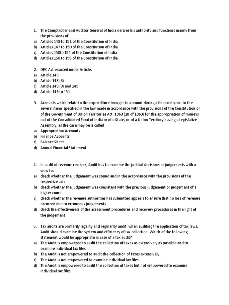 MCQ On MSO Audit 20210619110743 | PDF | Audit | Internal Control