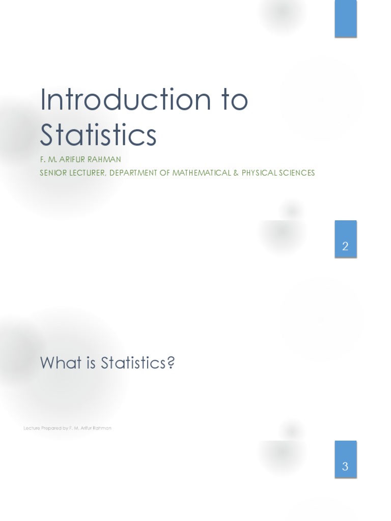 Intro to Statistics for Students | PDF | Statistics | Level Of Measurement
