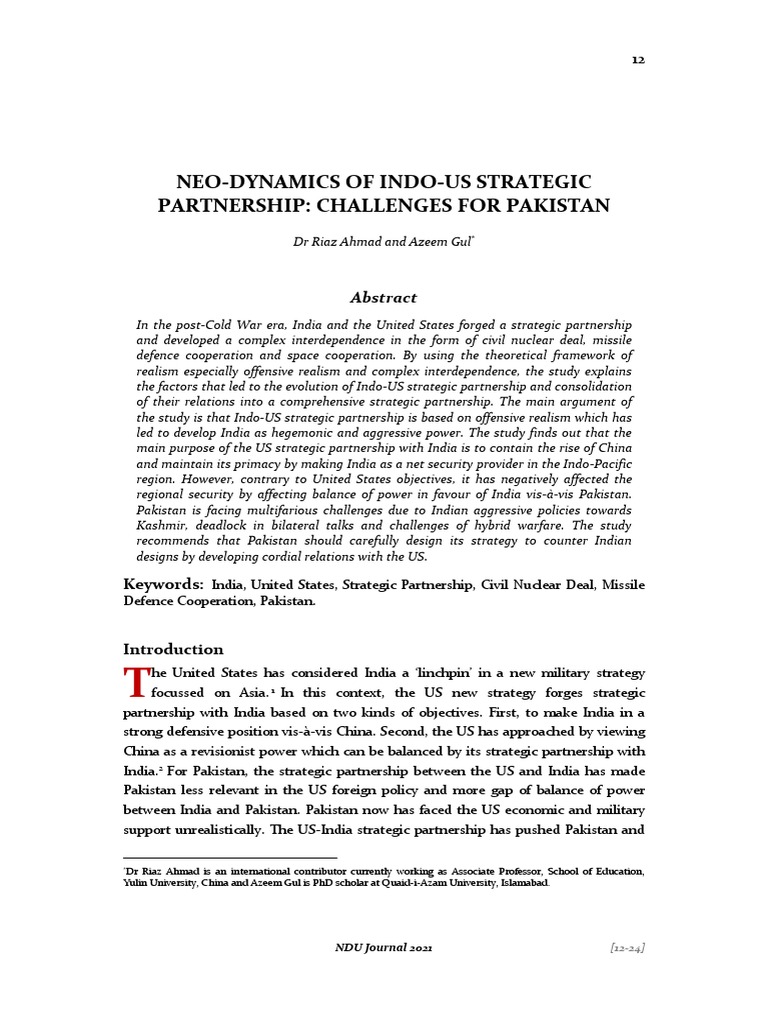 02 Neo Dynamics of Indo Us DR Riaz and Azeem Gul 2 | PDF | Global ...