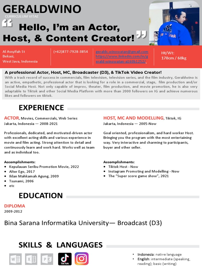 Gerald New CV | PDF | Communication | Cognition