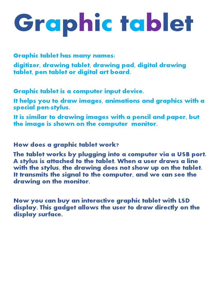 Grafic Tablet | PDF