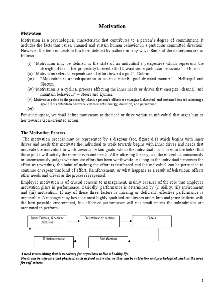 Motivation | PDF | Motivational | Motivation