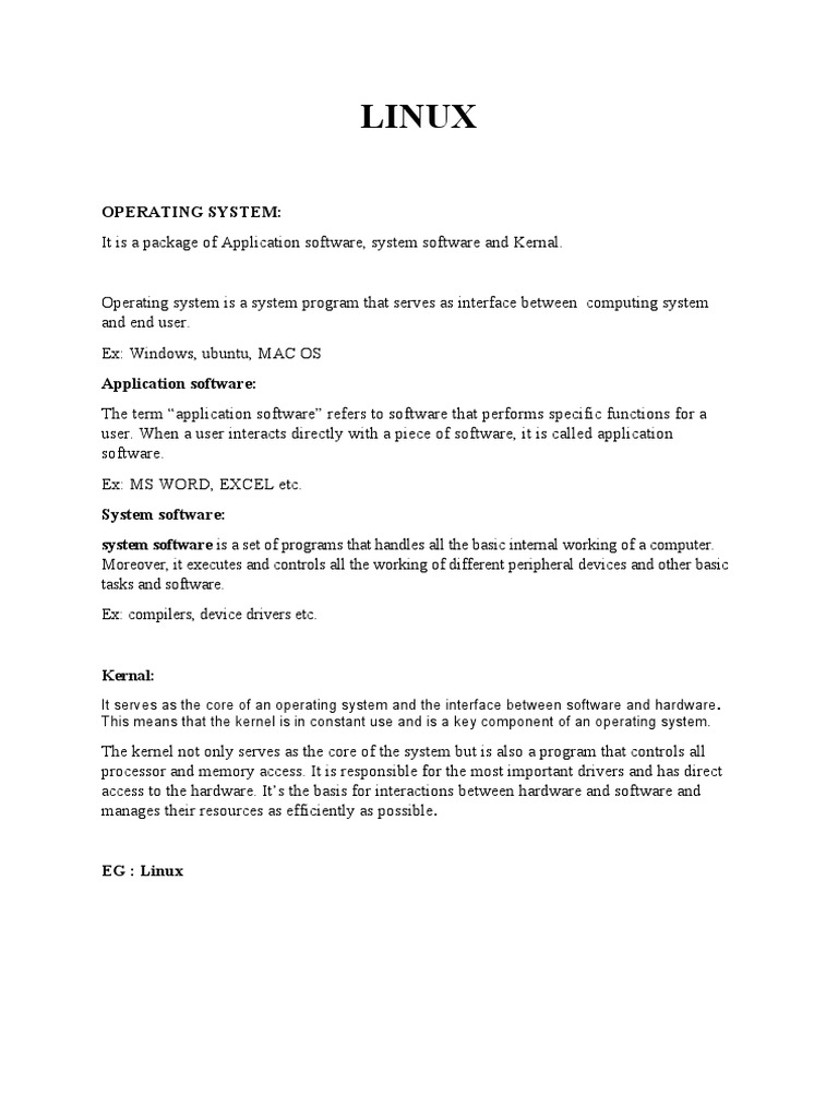 Linux Notes | PDF | Operating System | Computer Data Storage