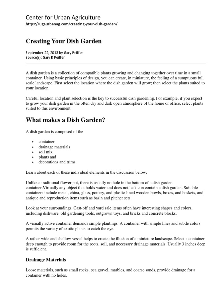 A Guide to Creating Successful Dish Gardens: Selecting Containers ...