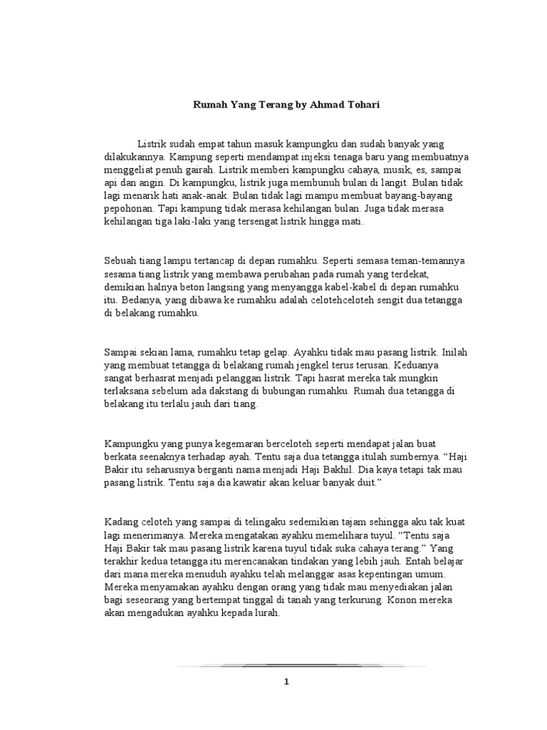 Proposal Rumah Yang Terang | PDF | Seni | Fiksi Misteri, Thriller, & Kejahatan