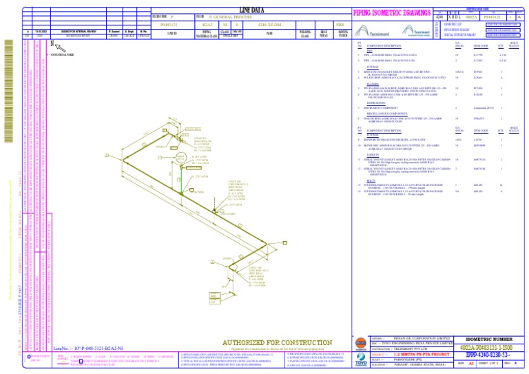 Line Data: Piping Isometric Drawings | PDF | Pipe (Fluid Conveyance ...