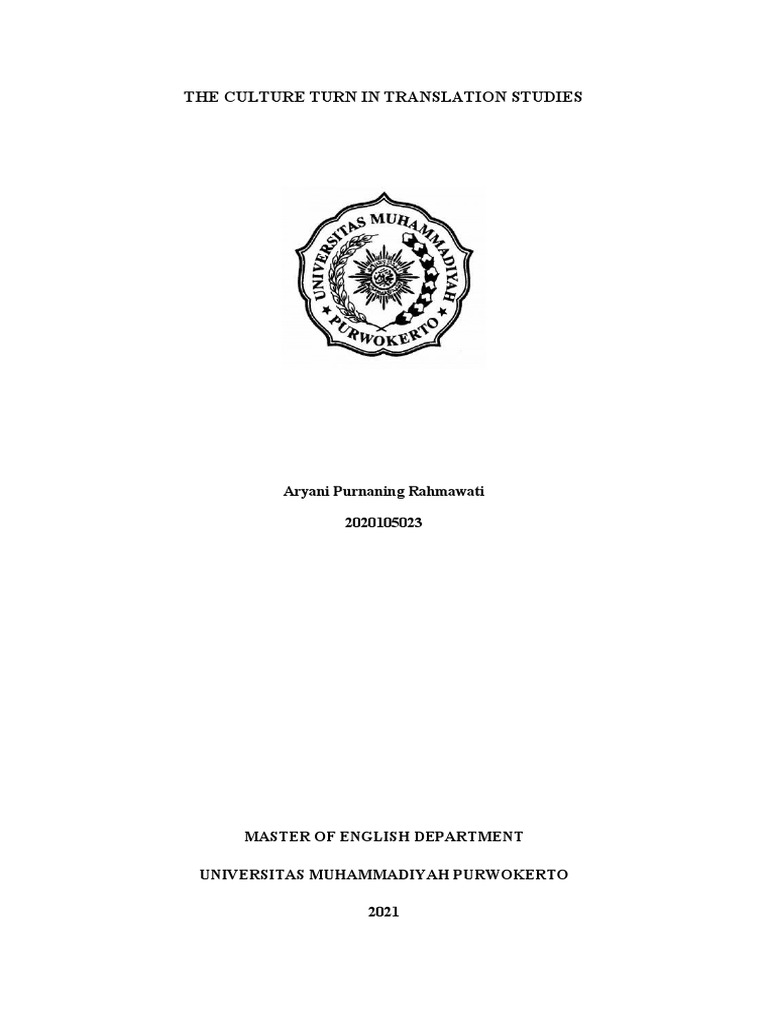 The Culture Turn in Translation Studies | PDF