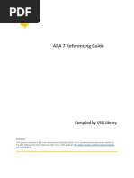 APA 7 Referencing Guide for VU | PDF | Apa Style | Diagnostic And ...