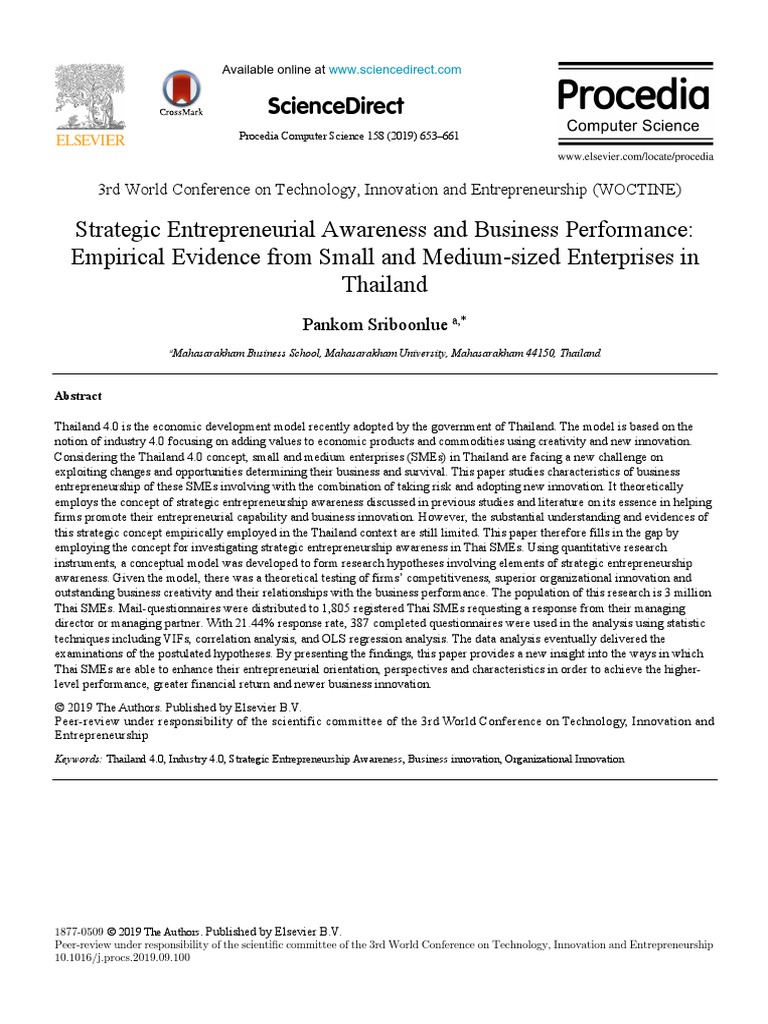 Entrepreneurial Awareness 1 | PDF | Entrepreneurship | Creativity