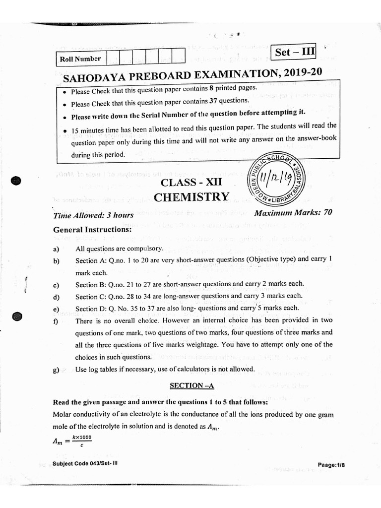 Chemistry PYQs | PDF
