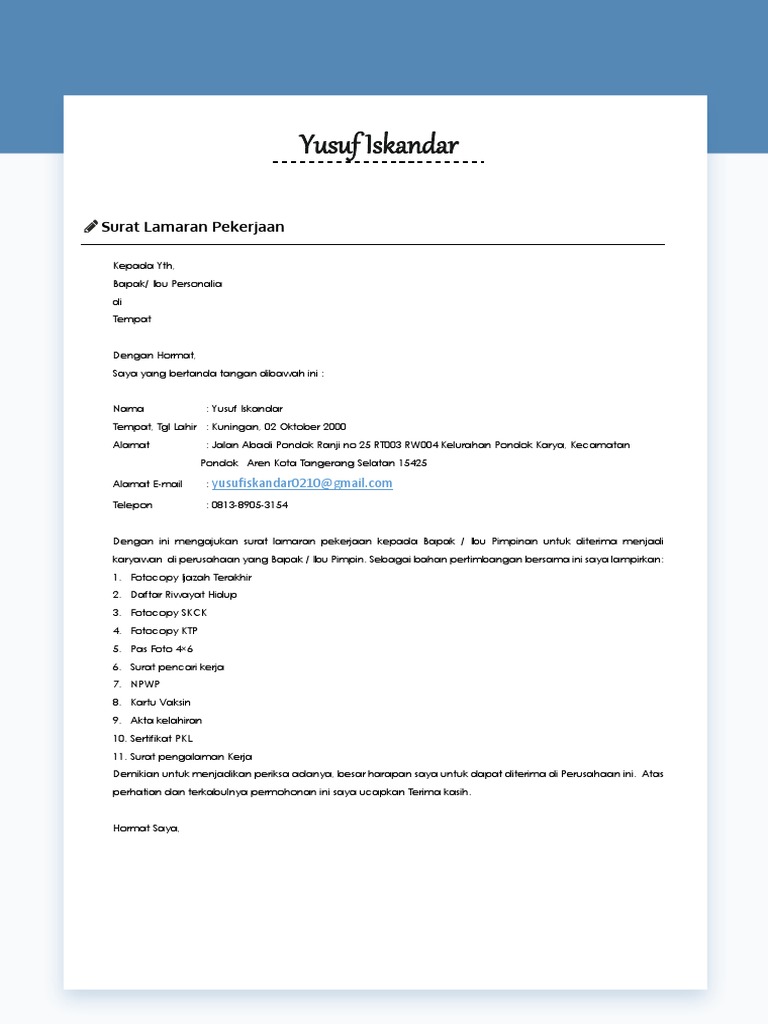 CV Yusuf Iskandar | PDF | Karier & Perkembangan
