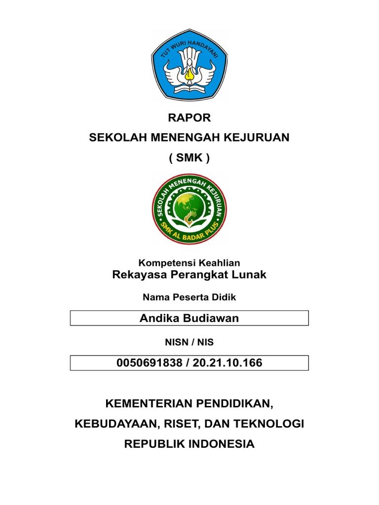 Rapor SMK RPL Andika Budiawan | PDF
