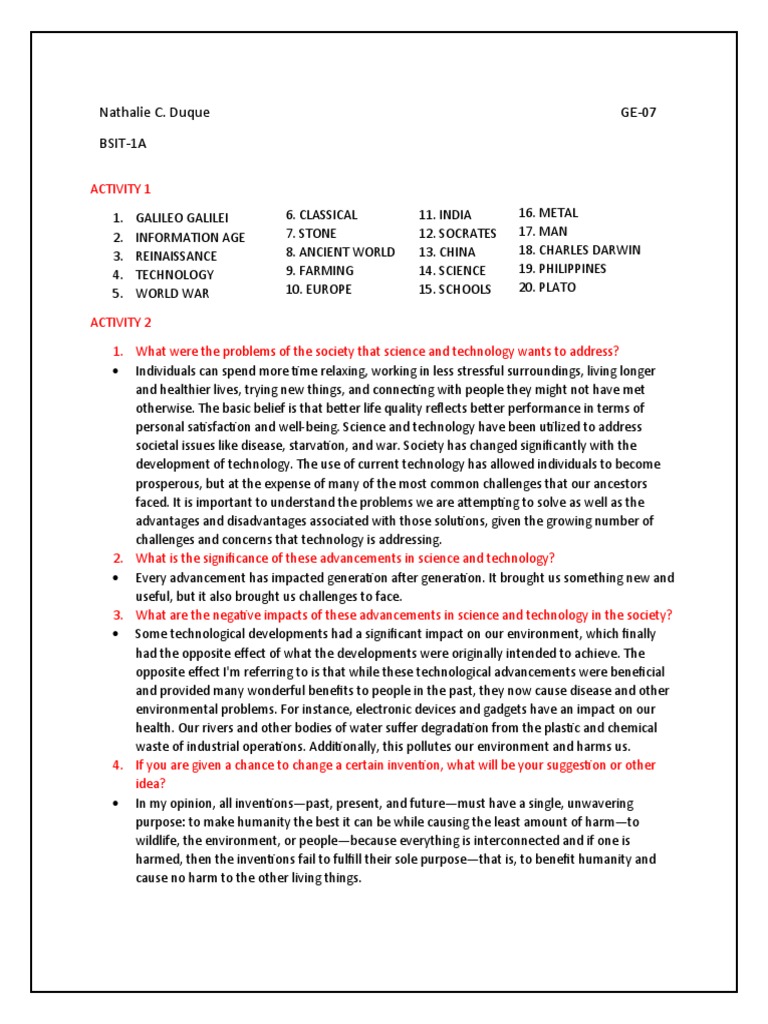 Ge07 Unit1 | PDF | Science | Pandemic