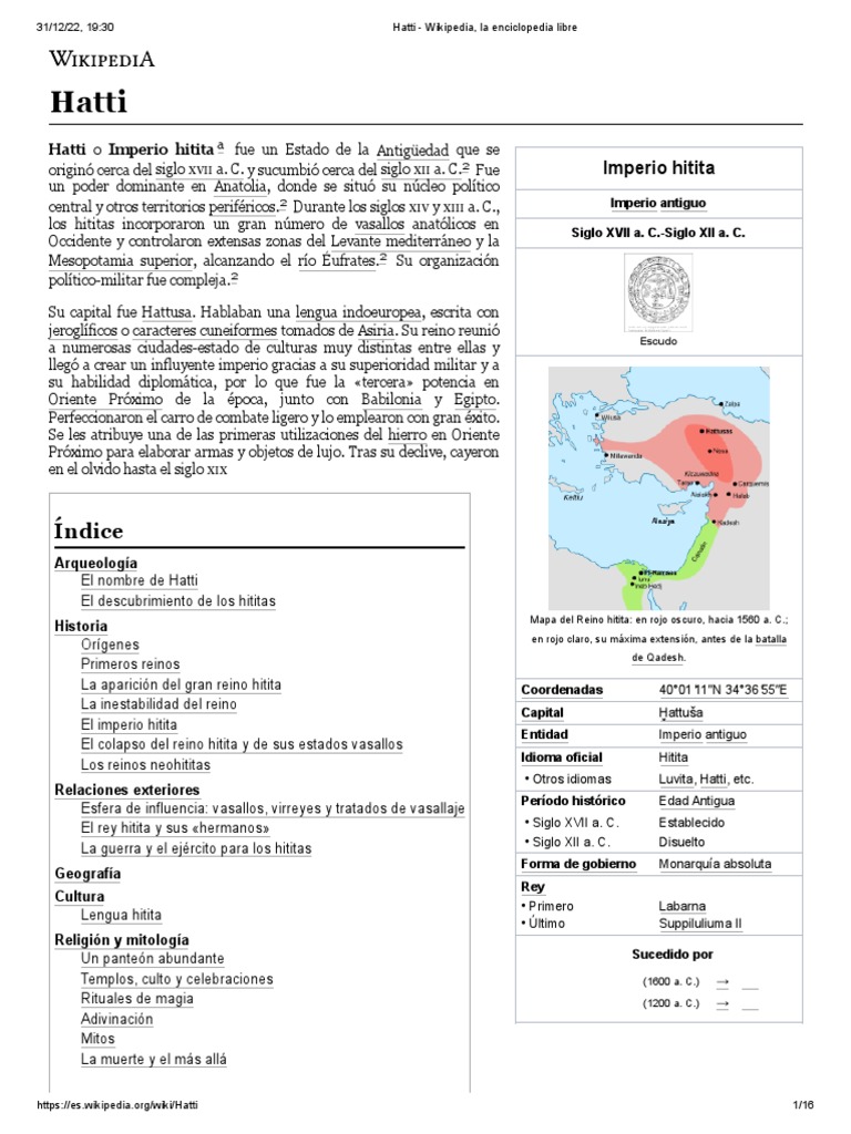 Imperio Hitita | PDF | Asiria