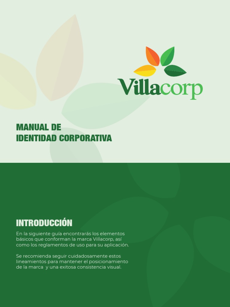 MANUAL DE IDENTIDAD CORPORATIVA VILLACORP - Ai-Comprimido | PDF