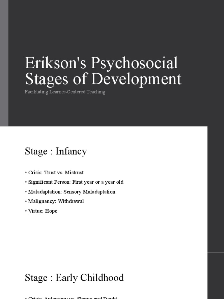 Erikson's Psychosocial Stages of Development | PDF | Learning | Human ...
