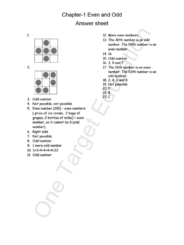 P2 1 Answer Sheet Updated Pdf 