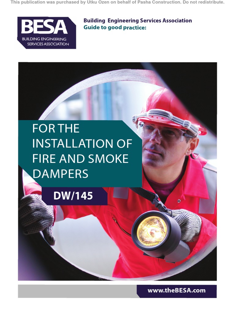 DW 145 - Guide To Good Practice For The Installation of Fire and Smoke Dampers | PDF | Duct ...