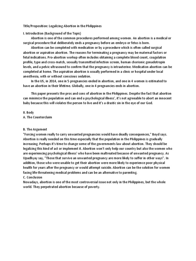 Position Paper | PDF | Abortion | Pregnancy